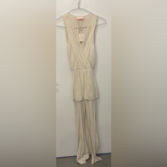 sass & bide | Pants & Jumpsuits | Sass Bide Ivory Silk Jumpsuit | Poshmark
